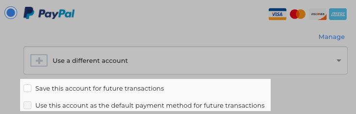 Enabling Stored Payment Methods